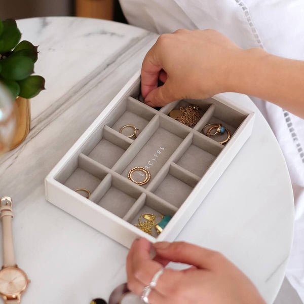 Stackers Mini Jewellery Box (Lid) - Navy Croc