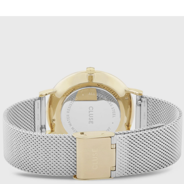 Cluse Boho Chic Two Tone Silver/Gold Mesh Watch
