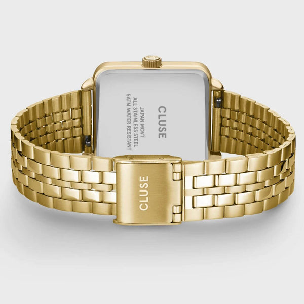 Cluse La Tetragone Gold Square Watch - White