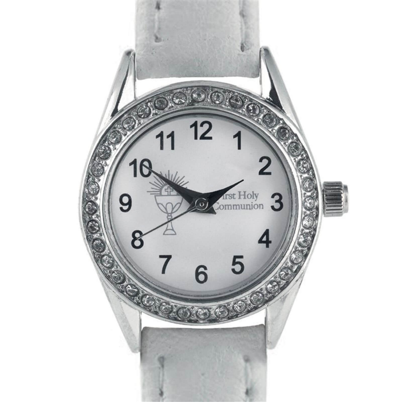 Kids First Holy Communion White CZ Watch