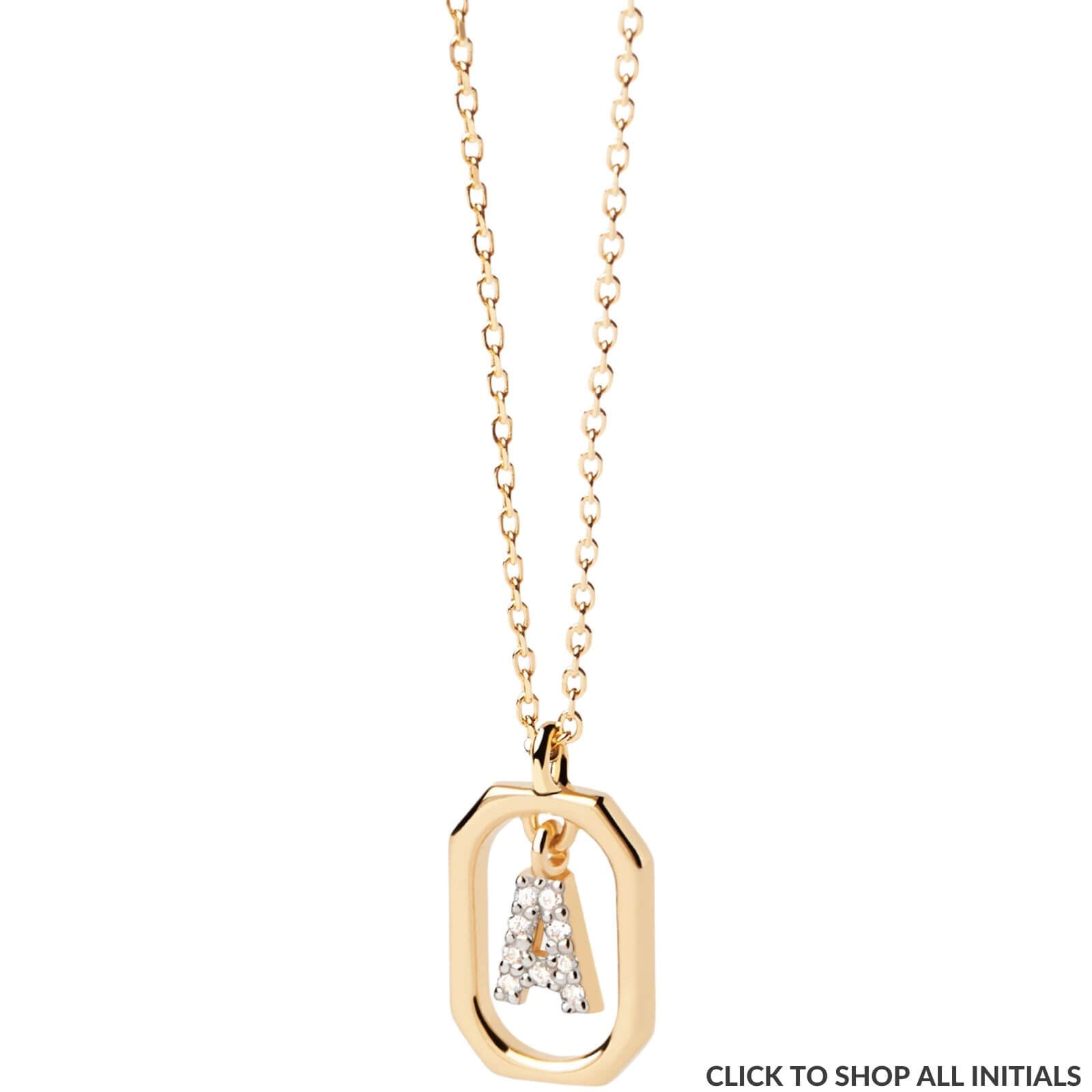 PDPAOLA Gold Mini Letter Necklace – Bejeweled At Soul