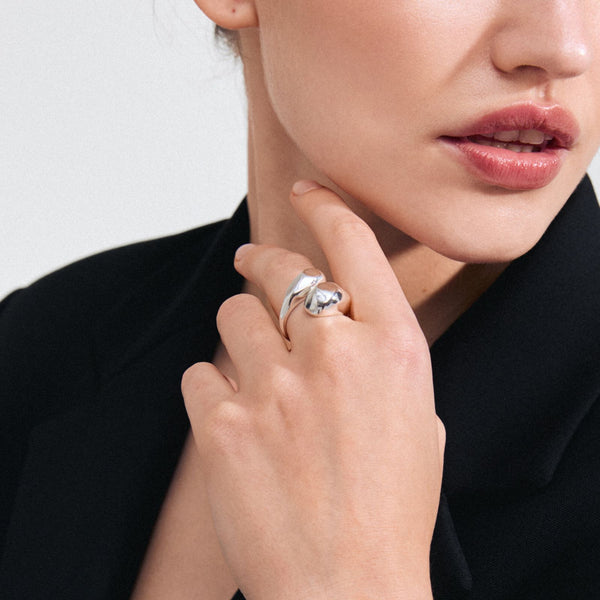Pilgrim Believe Silver Textured Ring