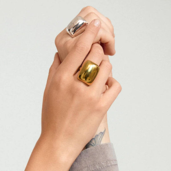 Pilgrim Kieran Gold Large Dome Ring