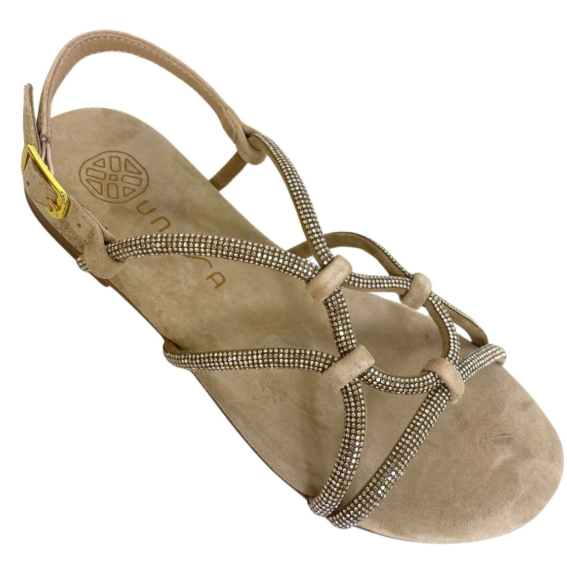 Unisa Cooper Nude Sparkle Flat Sandals – Bejeweled At Soul
