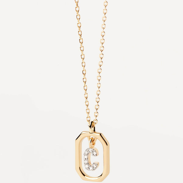 PDPAOLA Gold Mini Letter Necklace – Bejeweled At Soul