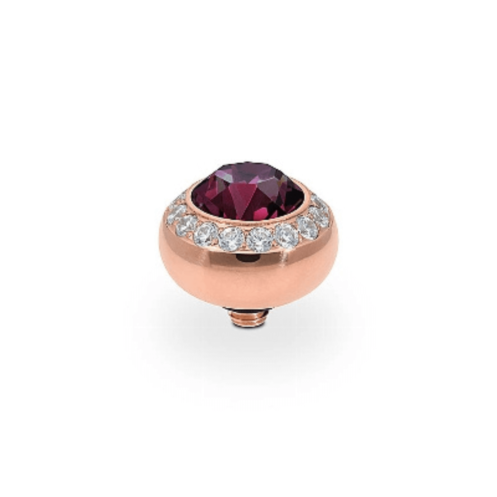 Qudo Tondo Deluxe 16mm Rose Gold Topper - Sapphire Blue
