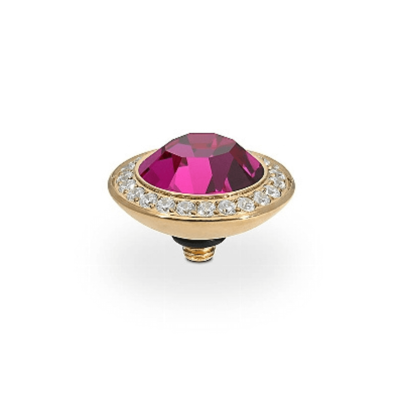 Qudo Tondo Deluxe 13mm Gold Topper - Fuchsia