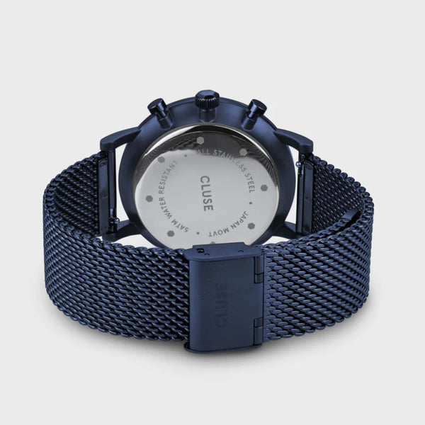 Cluse Aravis Chrono Full Blue Mesh Watch