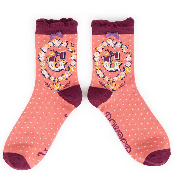 Powder Initial G Ankle Socks – Bejeweled At Soul