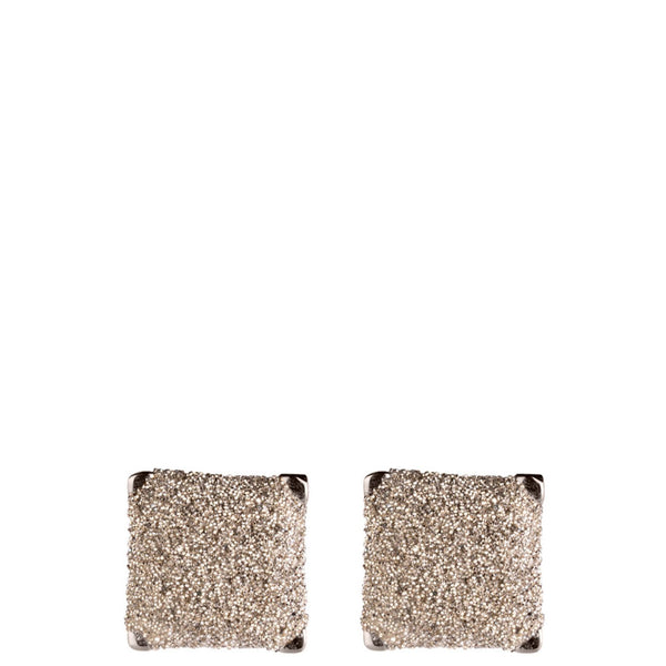 Rebecca Jolie Diamond Dust Boxy Silver Stud Earrings – Bejeweled At Soul