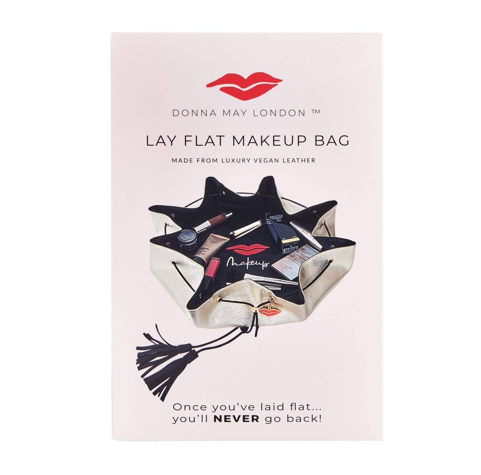 Donna May Vegan Drawstring Bag - Silver (PINK LINING)